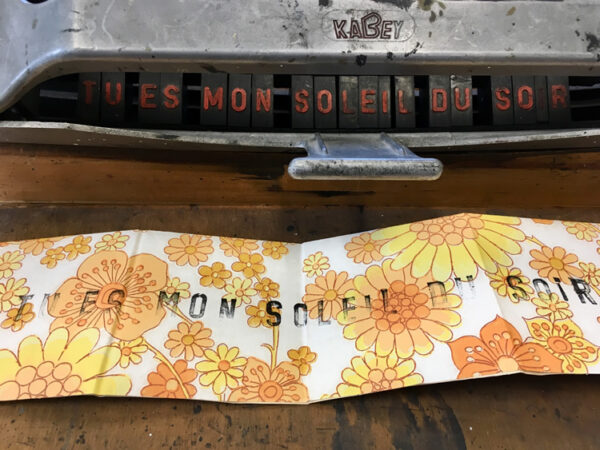 Impression typographique - Les ateliers de l'escargot